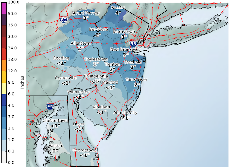 RED BANK: Wet snow and slippery roads are in Tuesday's forecast.